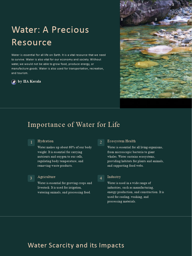 Water A Precious Resource | PDF | Water Conservation | Water