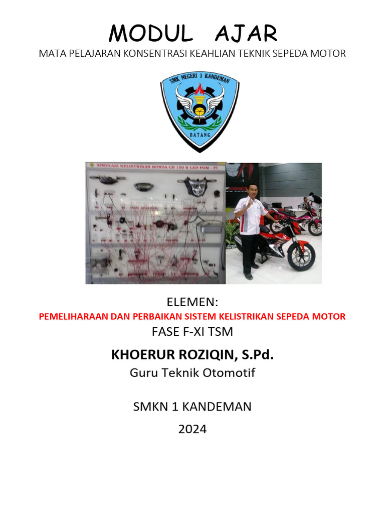 Modul Ajar_XI TSM ROZIQIN Kelistrikan 2024 | PDF Modul Ajar_XI TSM ROZIQIN Kelistrikan 2024 | PDF