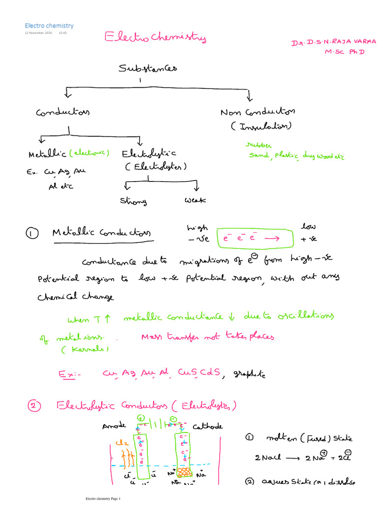 Complete Electro Chemistry | PDF