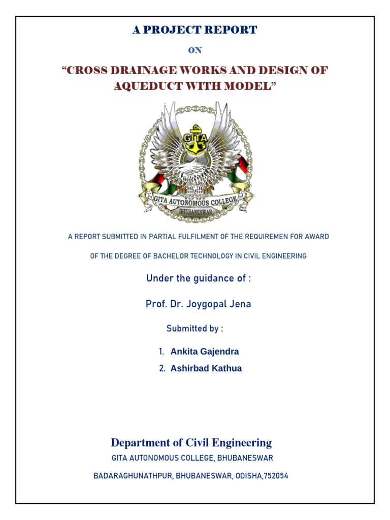 Project Report (Aqueduct) | PDF | Canal | Drainage