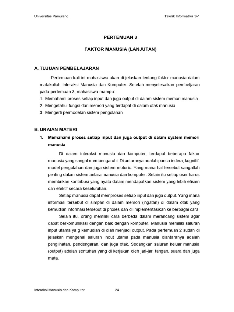 Faktor Manusia dalam Interaksi Komputer | PDF | Sains & Matematika ...