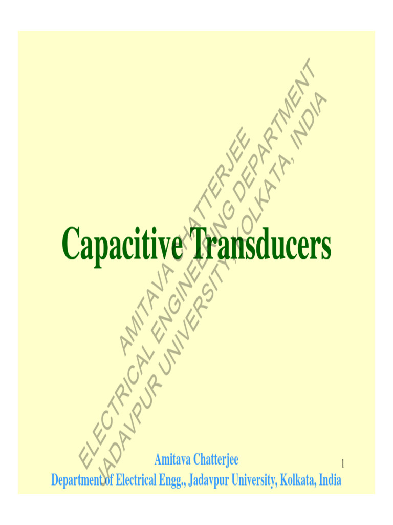 Ch3 - Capacitive Transducers' With You | PDF | Capacitor | Dielectric