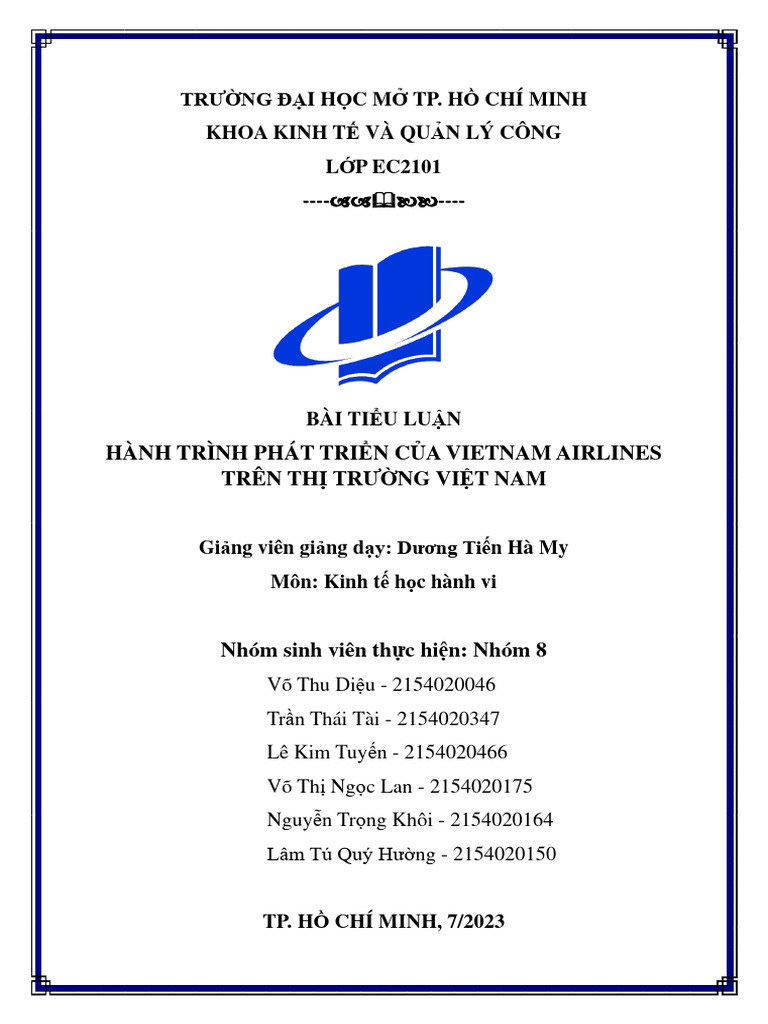 KTHHV - Lop Dh21ec2101 - Nhom 8 | PDF