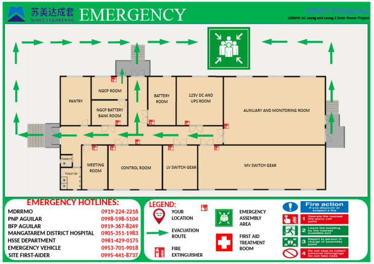 EMERGENCY EVACUATION PLAN - MCB 1 (South Side Rooms) | PDF