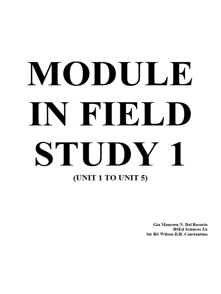 Del Rosario, Gia Maureen N. - MODULE (UNIT 1 TO 5) | PDF | Teachers | Mentorship
