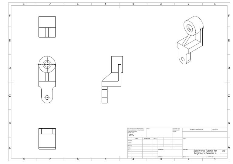 SolidWorks Tutorial for beginners Exercise 4 | PDF