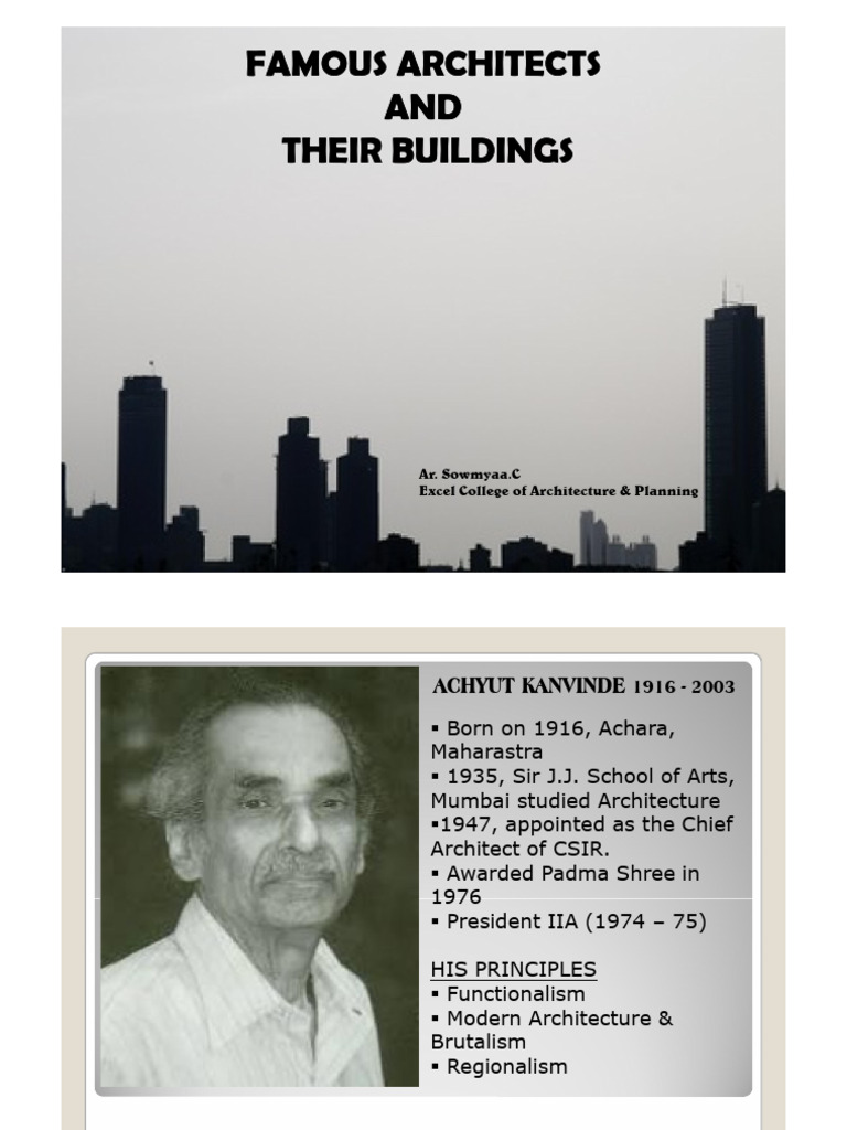 Famous Architects and Their Iconic Buildings | PDF | Architectural ...