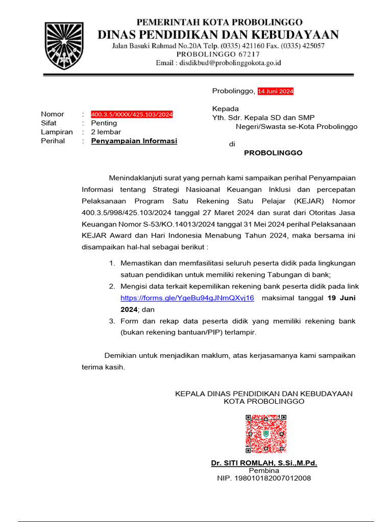 Pelaksanaan Program KEJAR 2024 | PDF