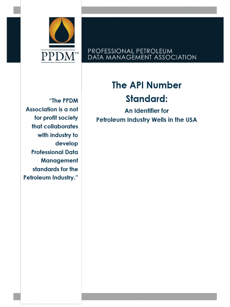 The USA Well Identification Standard - API Number - FINAL - 2013 | PDF ...