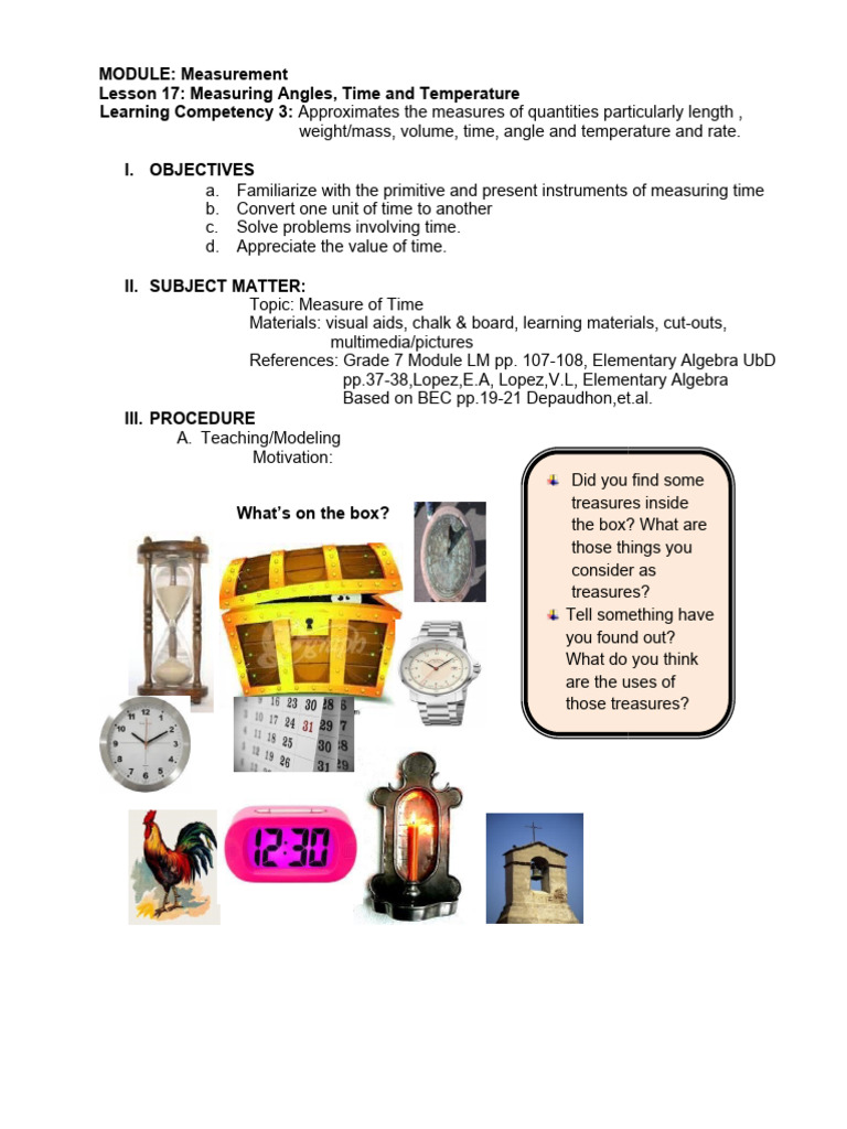 Math 7 2nd Quarter Detailed TG, LC 22-23-24B | PDF | Clock