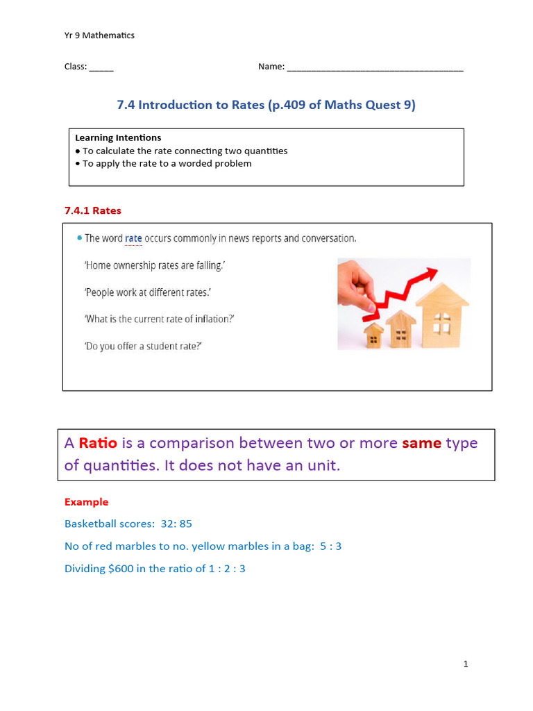7.4 Introduction To Rates | PDF