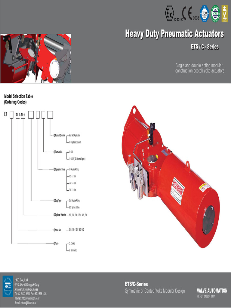 HKC - ET Heavy Duty Catalogue | PDF | Actuator | Engines