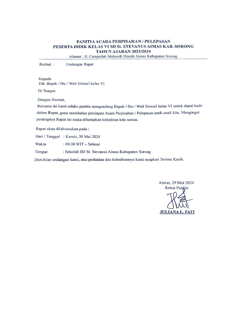Undangan Rapat | PDF
