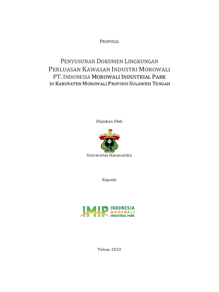 Proposal - AMDAL - IMIP - TA 2023 Ver EDIT 130423 | PDF