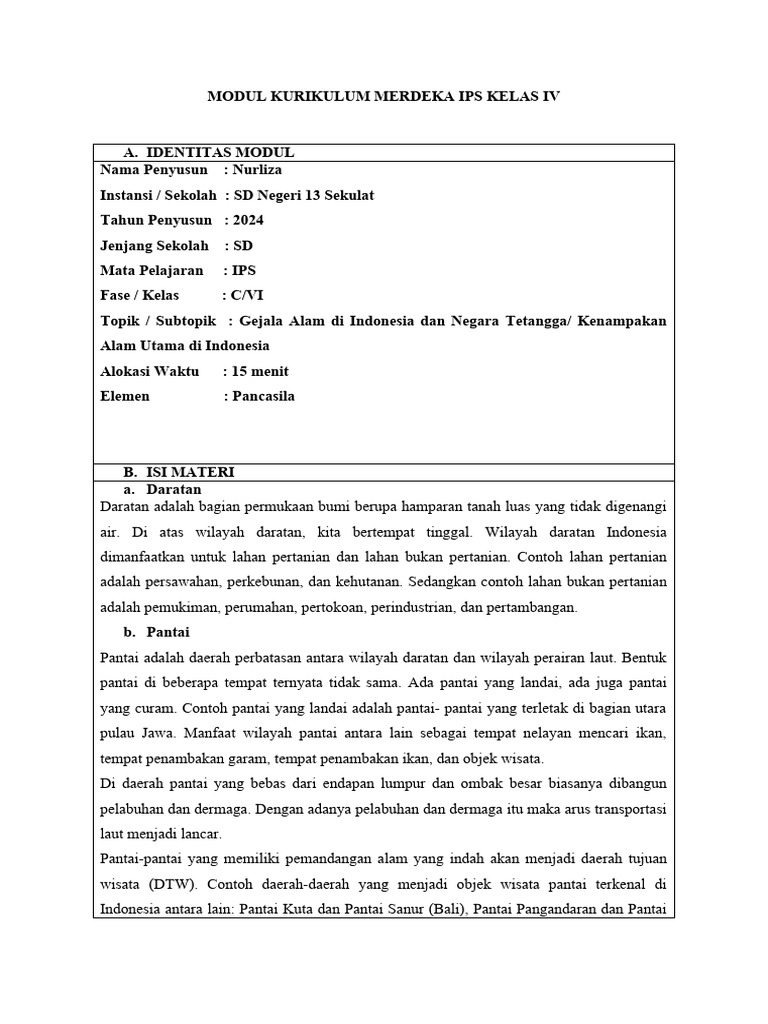 Modul IPS Nurliza | PDF