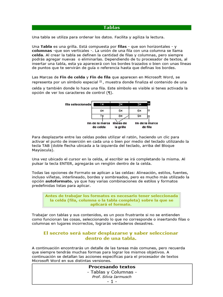7 Instrucciones para Tablas y Columnas | PDF | Software | Informática