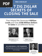 Zig Ziglar's Secrets of Closing The Sale | PDF | Sales | Optimism