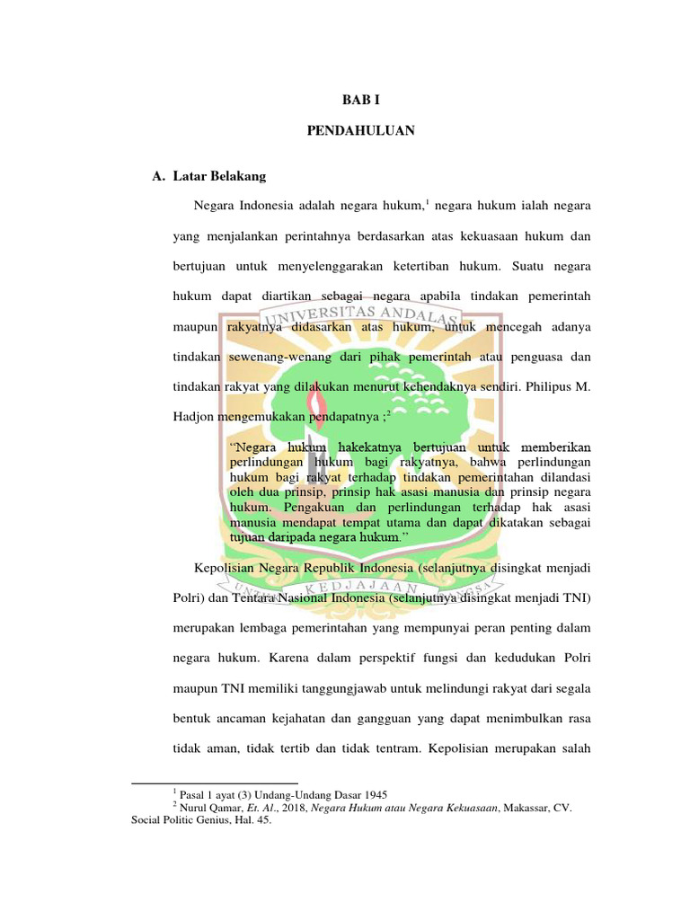 Peran Polri dan TNI dalam Negara Hukum | PDF