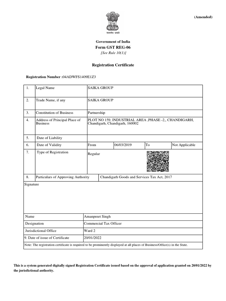 Saika GST #159 | PDF | Business | Government