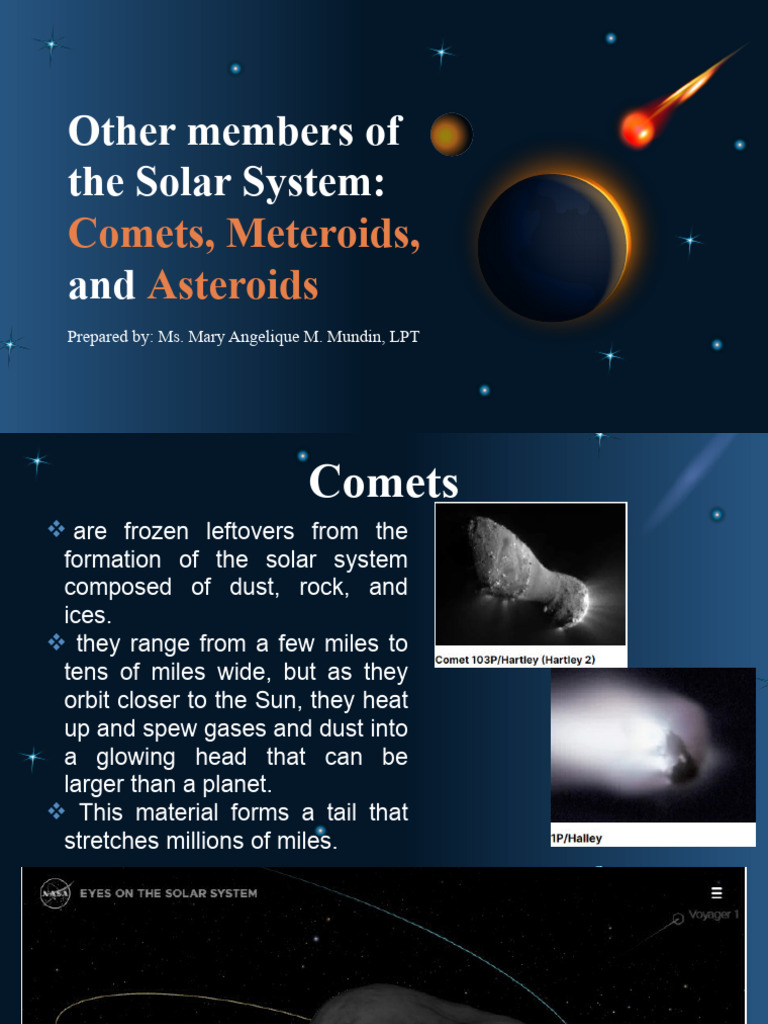 Sci8 - Comets Meteoroids Asteroids | PDF | Meteoroid | Comet