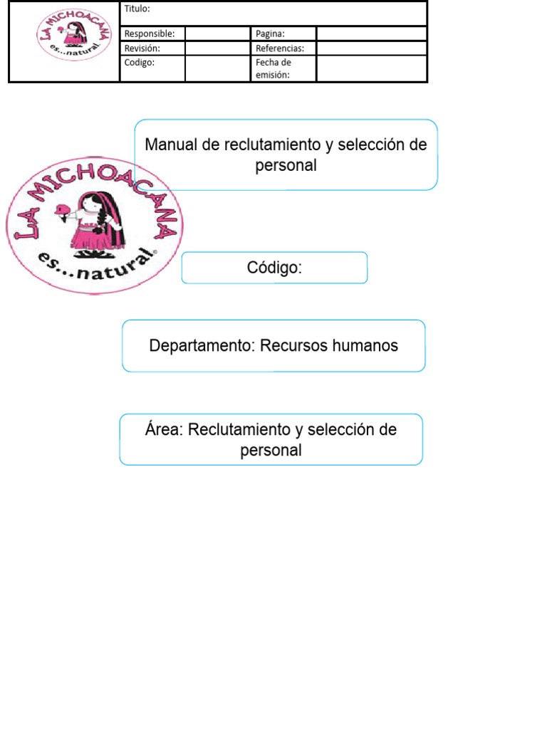 Manual de Reclutamiento y Selección de Personal | PDF | Gestión de recursos humanos | Reclutamiento