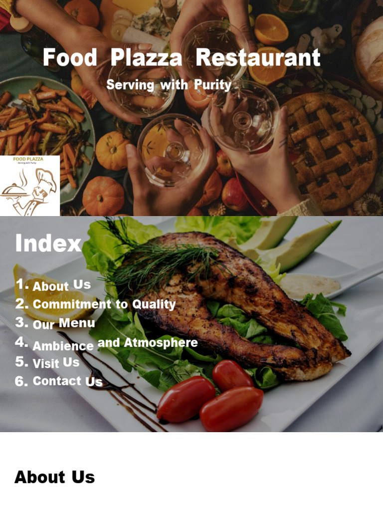 Food Plazza Serving With Purity | PDF | Restaurants | Menu