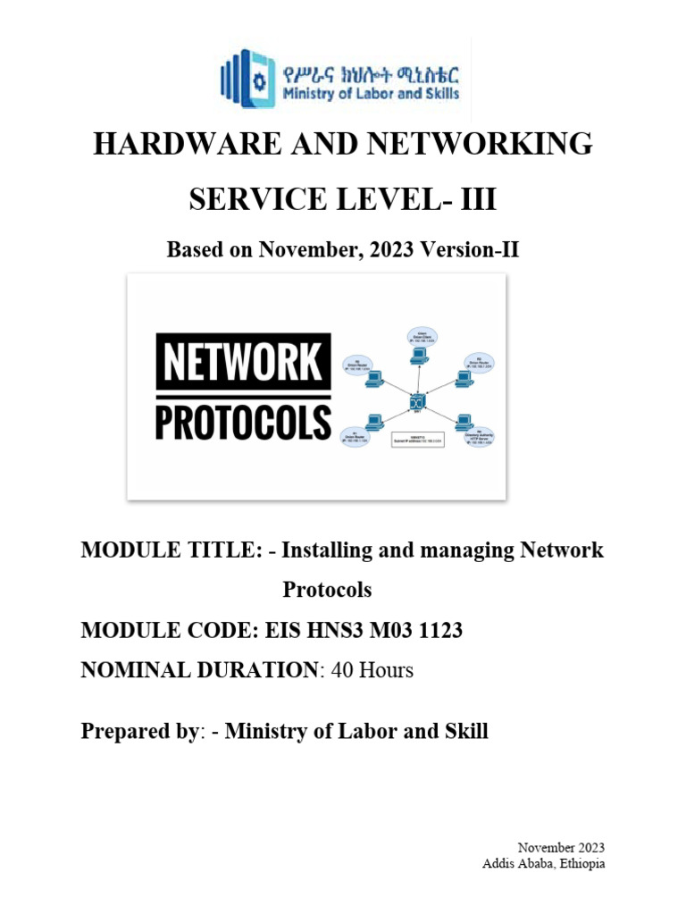 M03 - Install and Manage Network Protocols | Download Free PDF | Ip Address | Computer Network