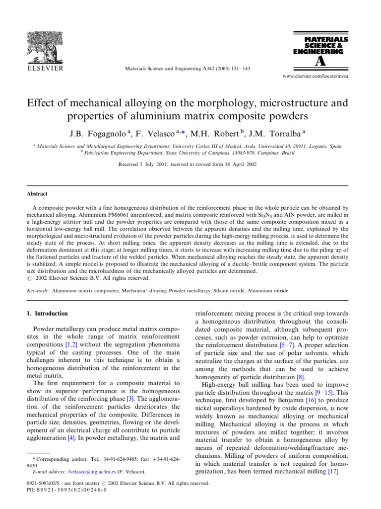 2003_Effect of mechanical alloying on the morphology,microstructure and properties of aluminium ...