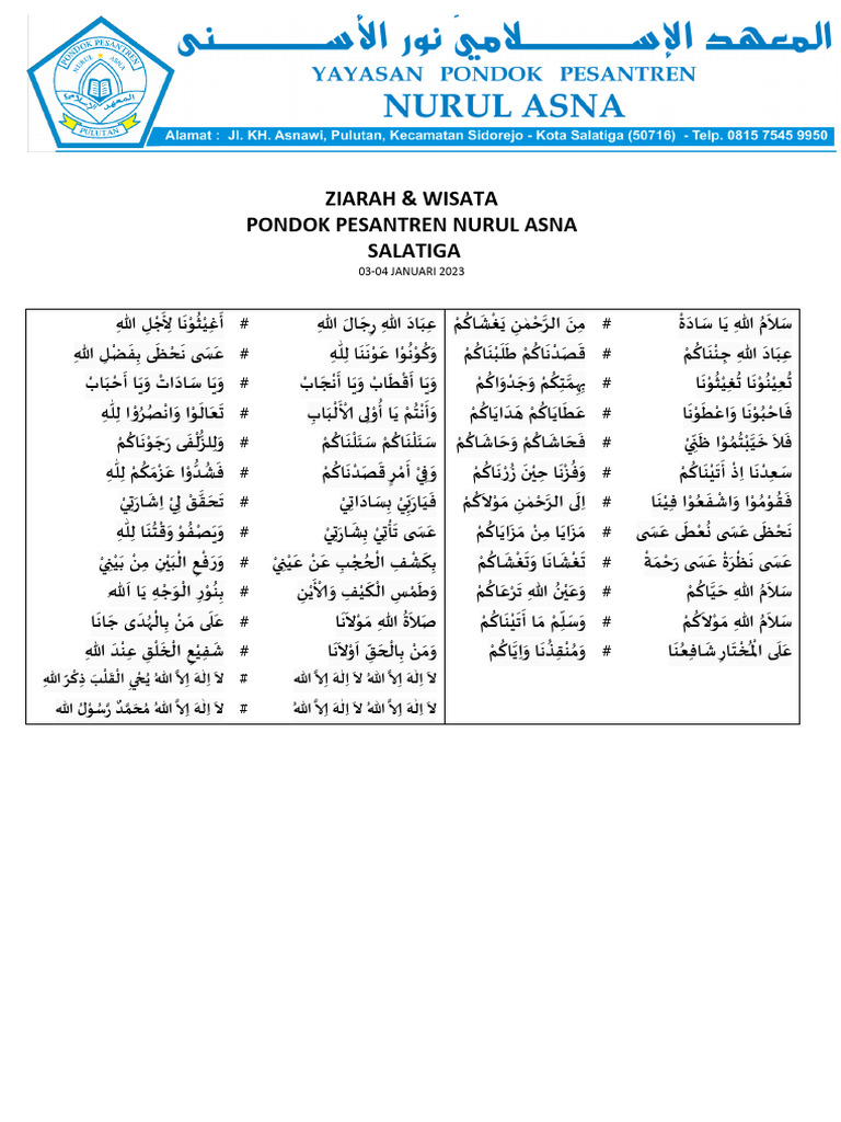 Syiir Zaroh | PDF
