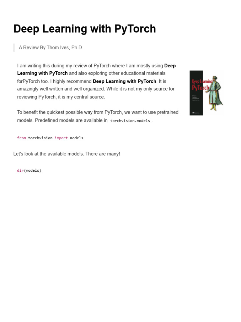 PyTorch Deep Learning Guide | PDF | Deep Learning | Computing