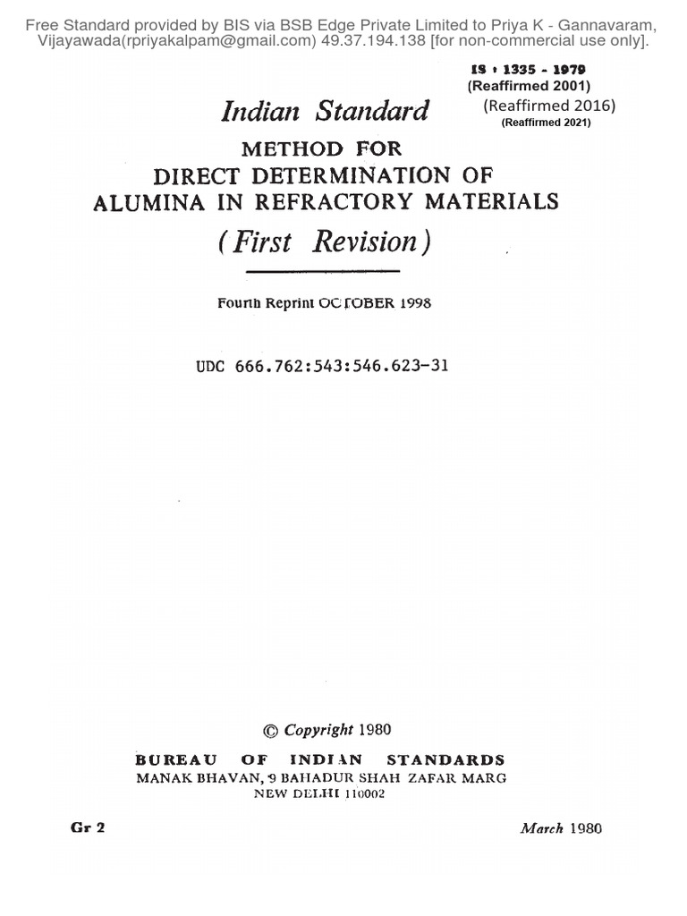 1335 - 1979 - Reff2021 - Alumina in Bricks | PDF | Acid | Chemistry