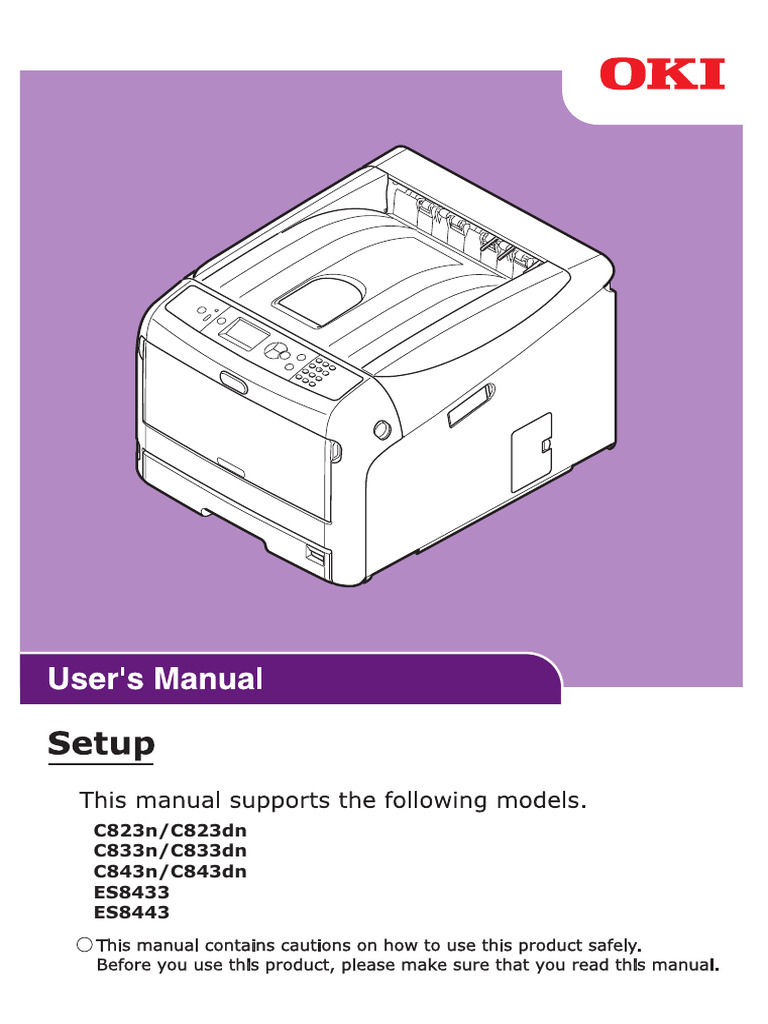C823 Setup En | PDF | Microsoft Windows | Printer (Computing)