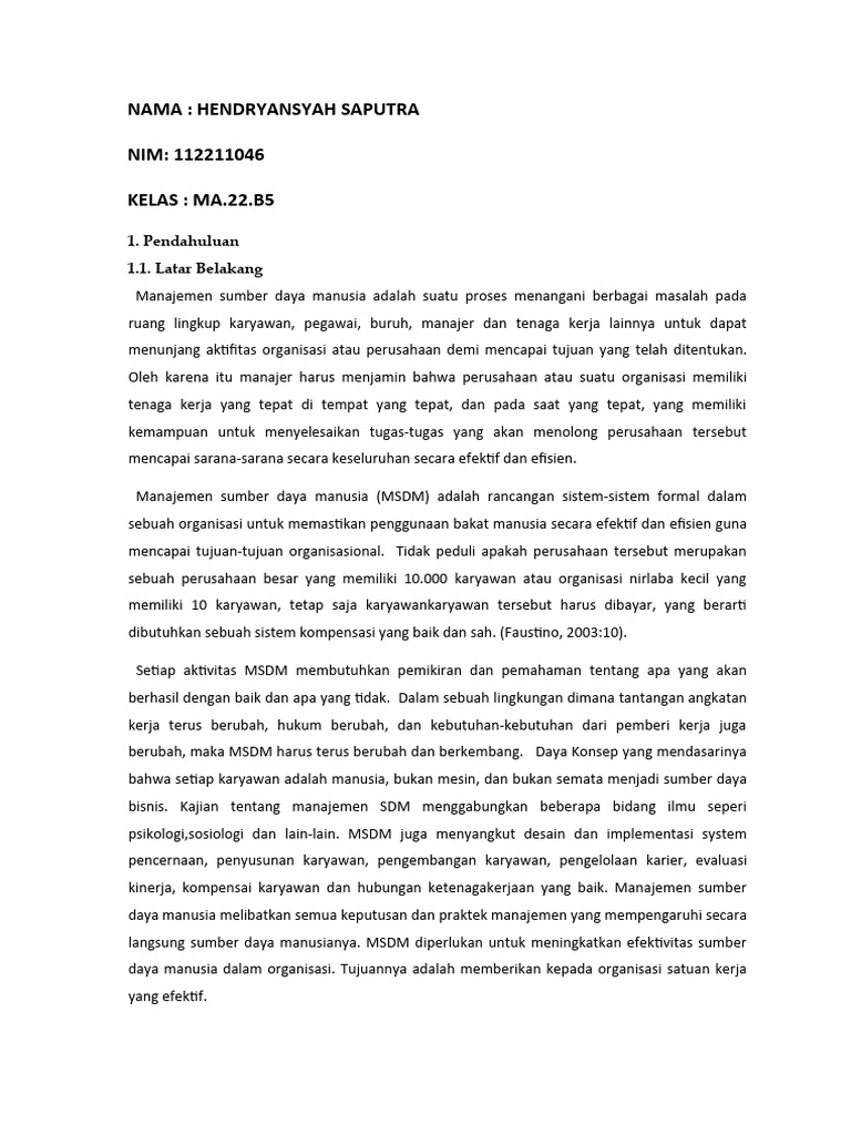 Hendry MNJN Perubahan | PDF