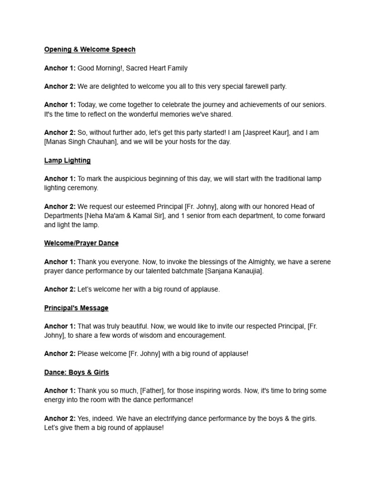 Farewell Script 2024 | PDF | Art