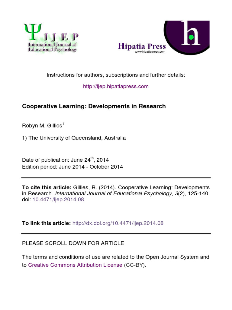 Additional Reading - Cooperative Learning | PDF | Learning ...