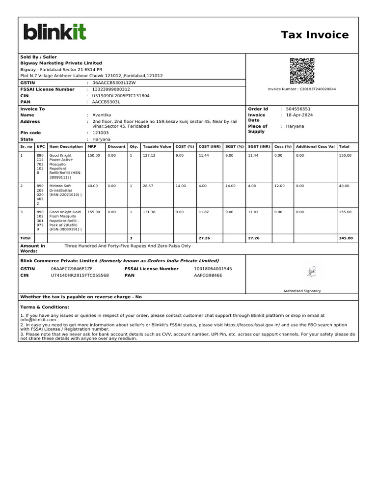 ForwardInvoice ORD163772204 | PDF | Invoice | Payments
