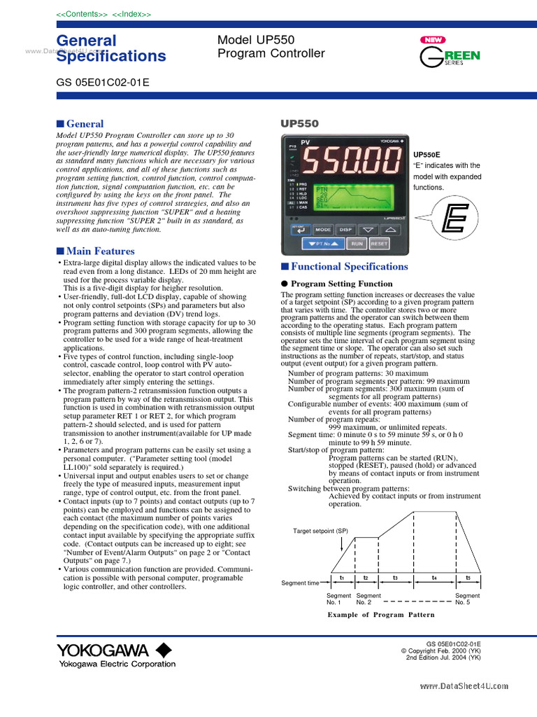 UP550 Yokogawa | PDF | Parameter (Computer Programming) | Computer ...