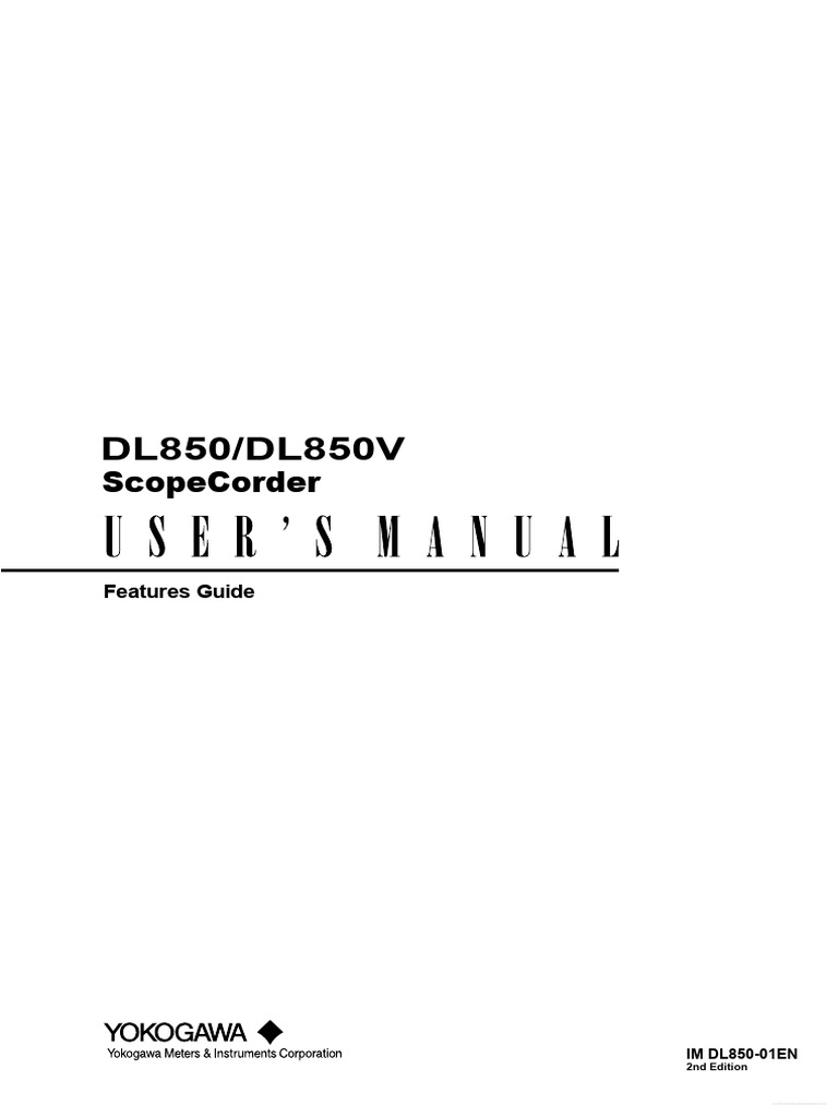 DL850 Yokogawa | PDF | Sampling (Signal Processing) | File Transfer Protocol