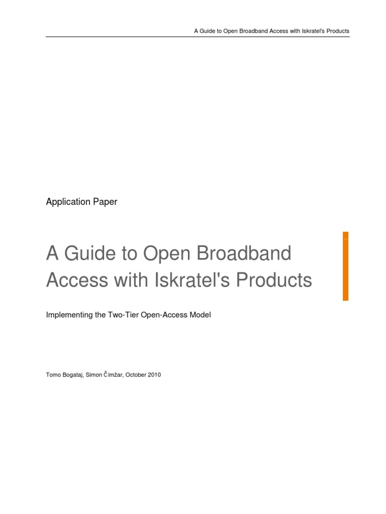 Open Broadband Access Guide: Iskratel | PDF | File Transfer Protocol | Iptv