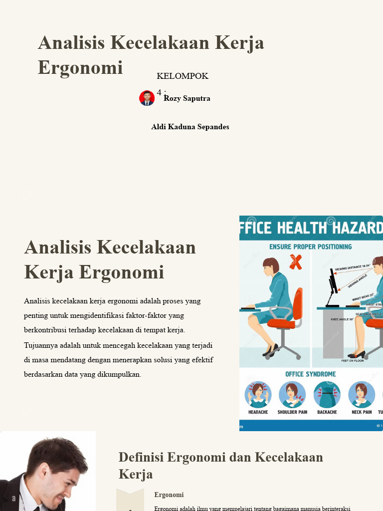 Pengenalan Analisis Kecelakaan Kerja Ergonomi | PDF