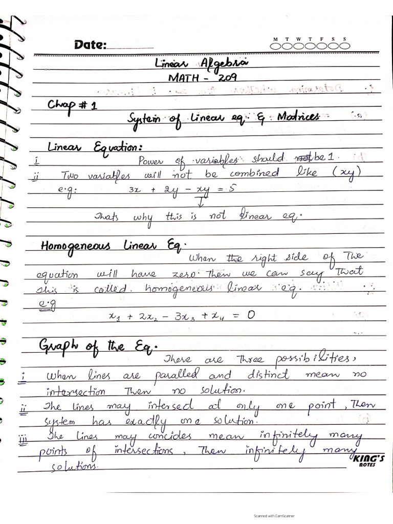 Linear Ex#1.1 & 1.2 | PDF