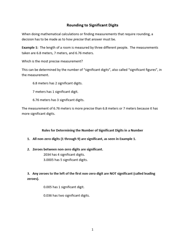 Significant Figures | PDF | Significant Figures | Arithmetic
