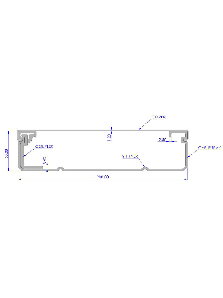 PVC CABLE TRAY 200x50x2.5 | PDF