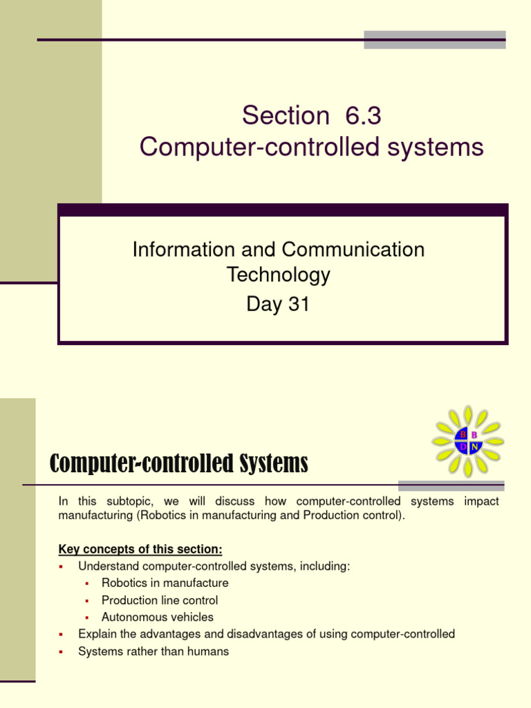Day 031 - Computer-Controlled Systems | PDF | Artificial Intelligence | Intelligence (AI ...