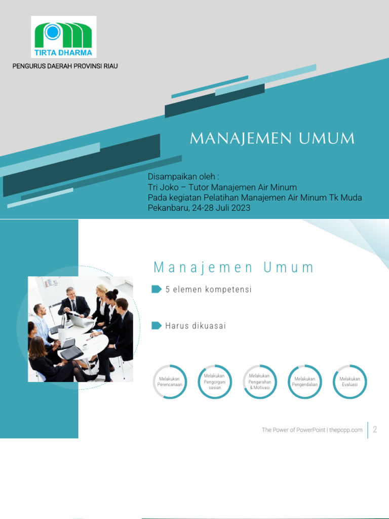 Elemen Kunci Manajemen Air Minum | PDF | Karier & Perkembangan | Bisnis