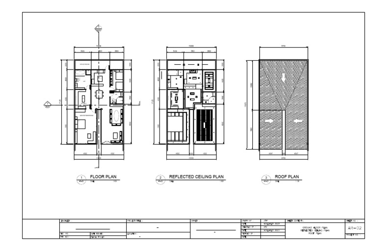 AR 02 Floor Plan Ref Ceiling Plan Roof Plan | PDF | Buildings And Structures | Home