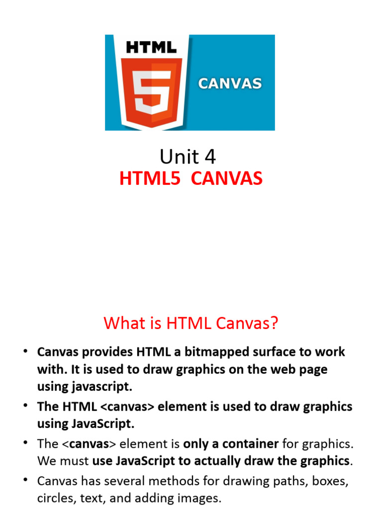 HTML5 Canvas: Drawing Graphics Guide | PDF | Software | World Wide Web