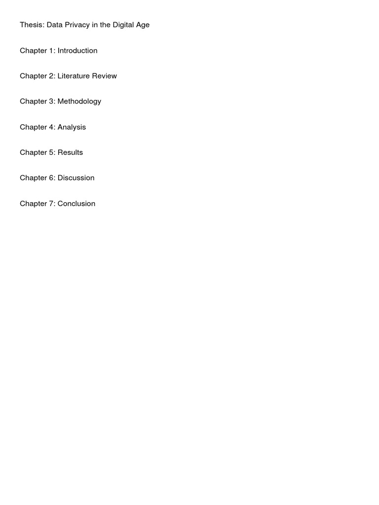 Thesis Data Privacy Digital Age Pdf