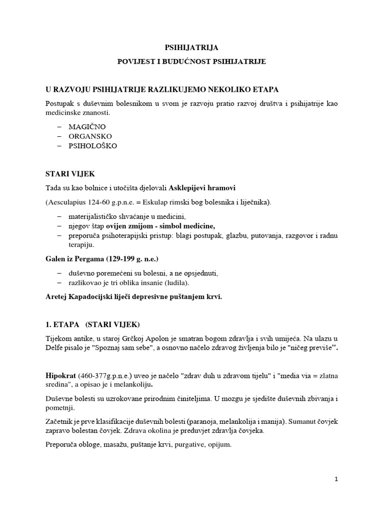PSIHIJATRIJA | PDF
