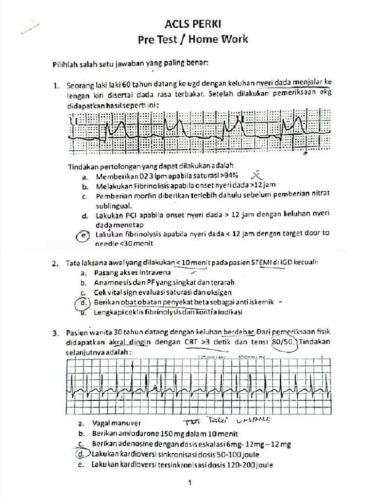 Pretest Acls Perki | PDF